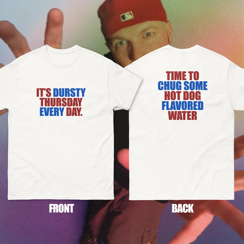 LIMP BIZKIT Fred Durst Hot Dog Flavored Water Thirsty It's Dursty ...