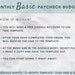 Monthly Basic Paycheck Budget Template | Fuss-free | for Beginners ...