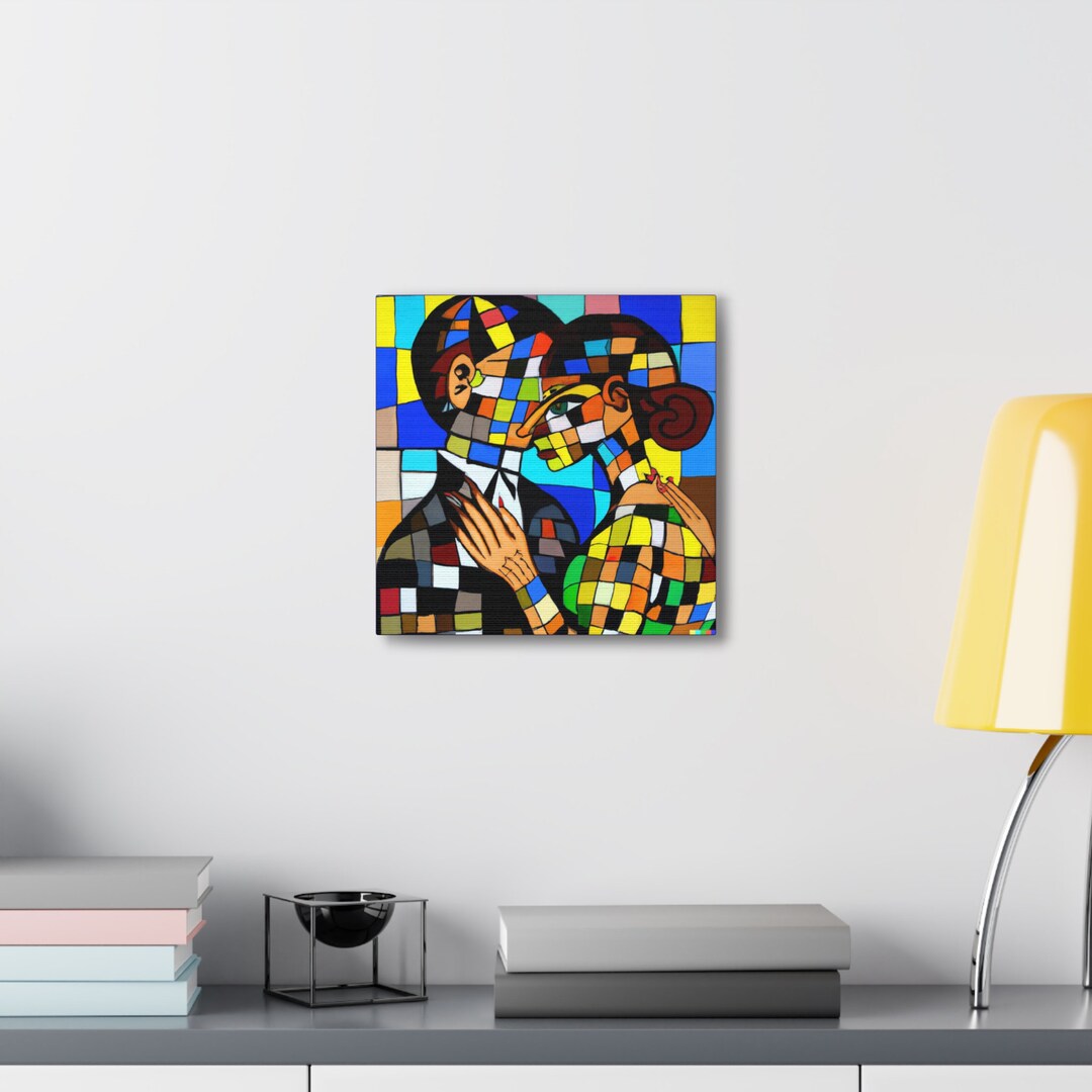 Boy and Girl in Love in Cubism Canvas Gallery Wraps, Boy and Girl in ...