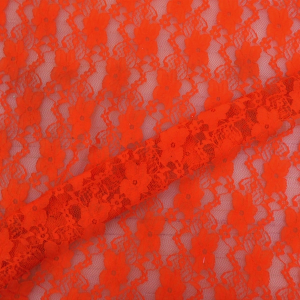 Orange Floral Fabric - Etsy