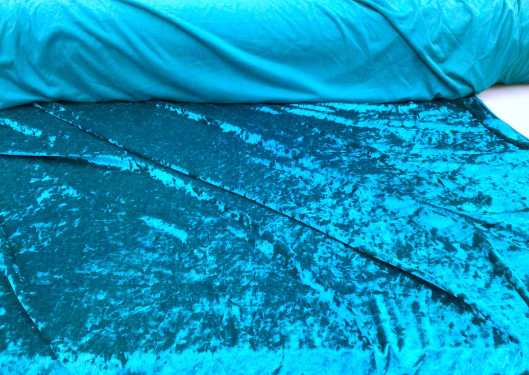 Jade Green Stretch Velvet Polyester Spandex Apparel Fabric by the Yard ...
