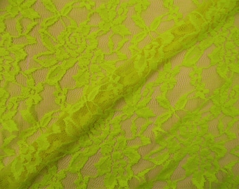 Neon Yellow Lace Fabric - Etsy