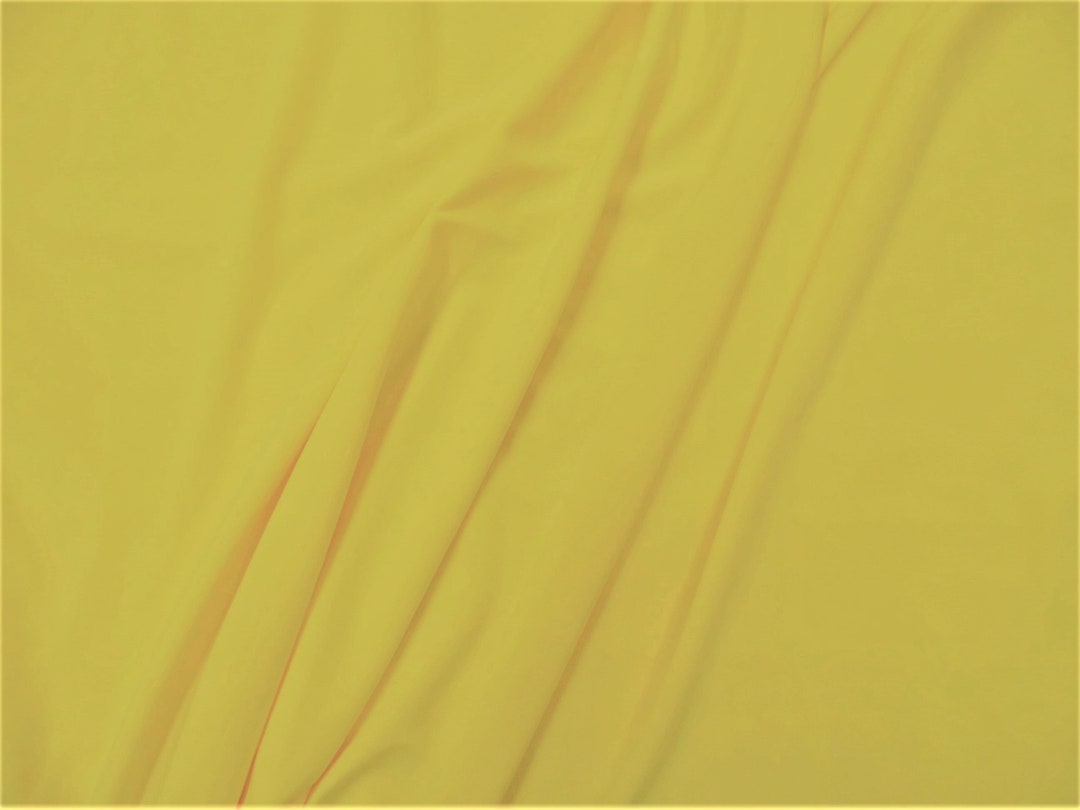 Yellow Light Weight 4 Way Stretch Polyester Spandex Lining Fabric by ...