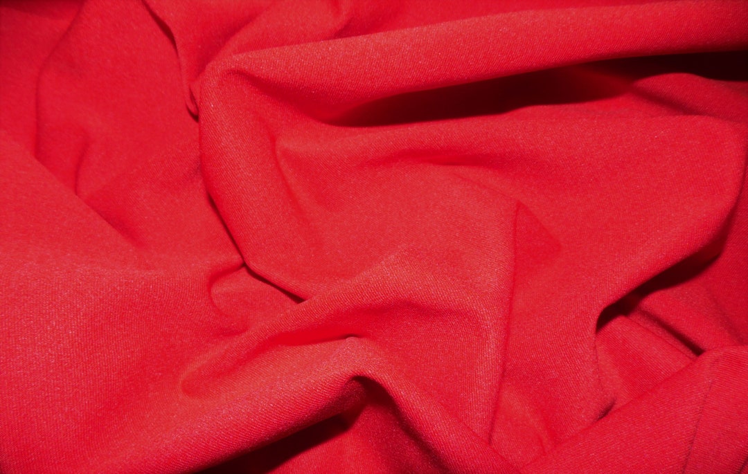 Red 4 Way Stretch Polyester Spandex Fabric by the Yard - Etsy