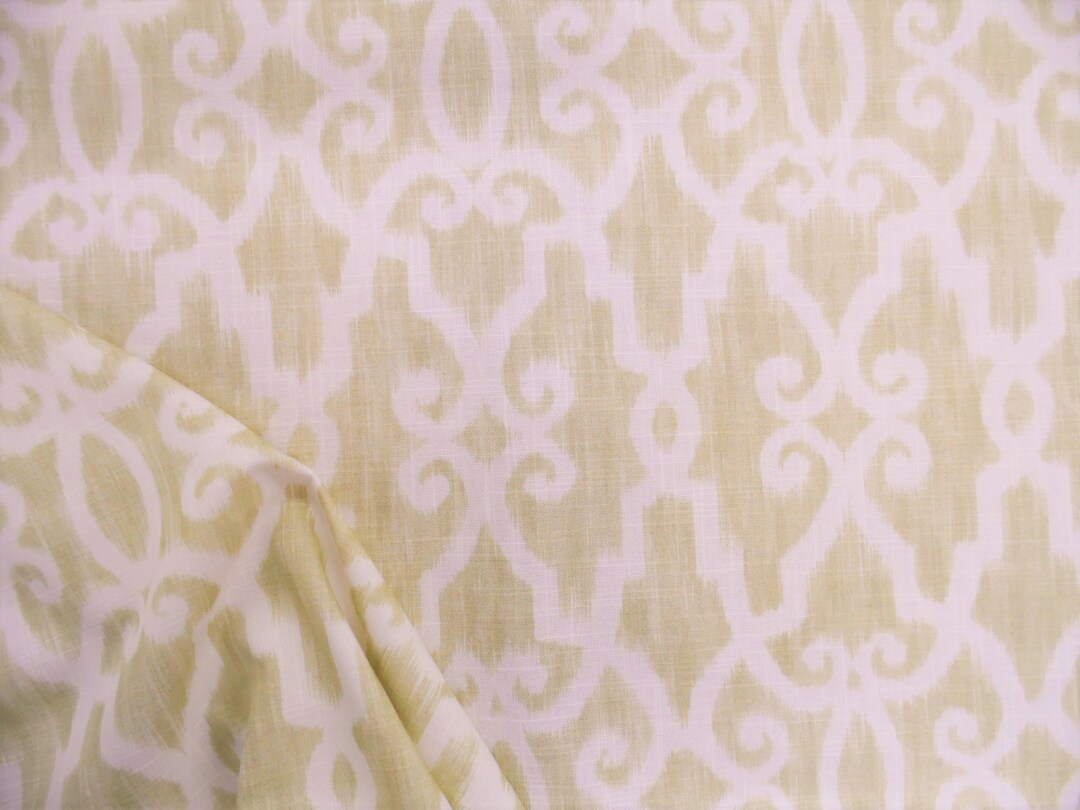 Belle Maison Harper Linen Home Decor Ikat Damask Cotton Fabric by the ...