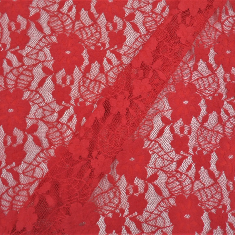 Red Lace Fabric - Etsy