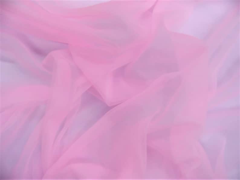 Pink 15 Denier Tricot 108" Wide Sheer Stretch Fabric by the Yard - Etsy
