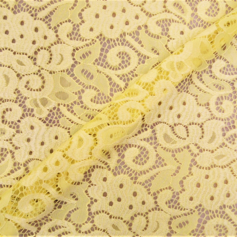 Yellow Lace Fabric - Etsy