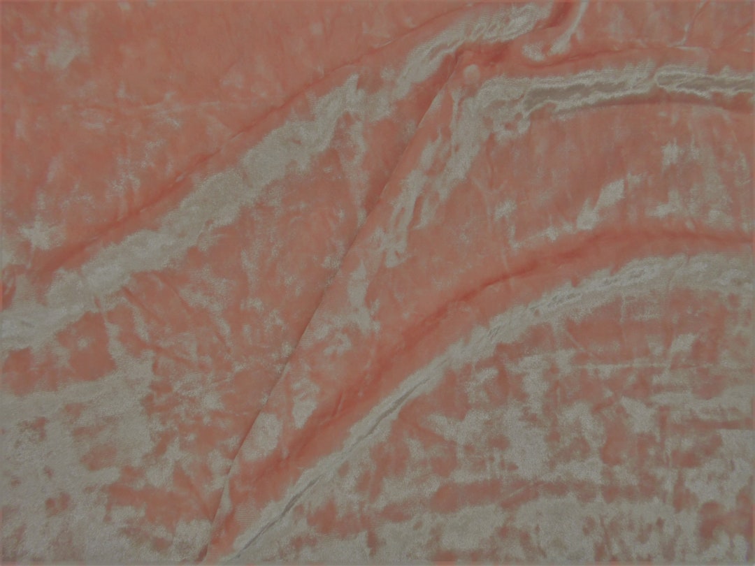 Light Coral Pink Stretch Velvet Polyester Spandex Apparel Fabric by the ...