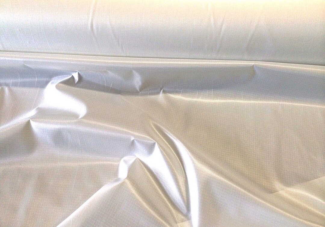 White Ripstop Nylon Fabric by the Yard - Etsy