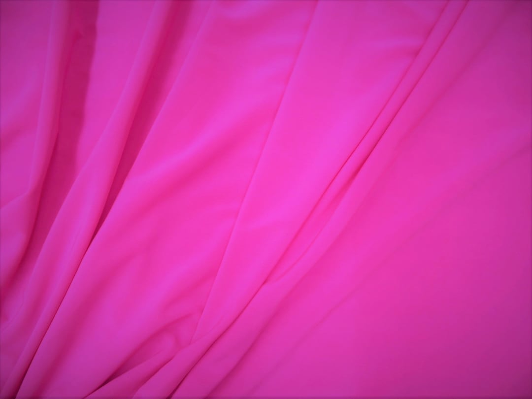 Neon Hot Pink Light Weight 4 Way Stretch Polyester Spandex Lining ...