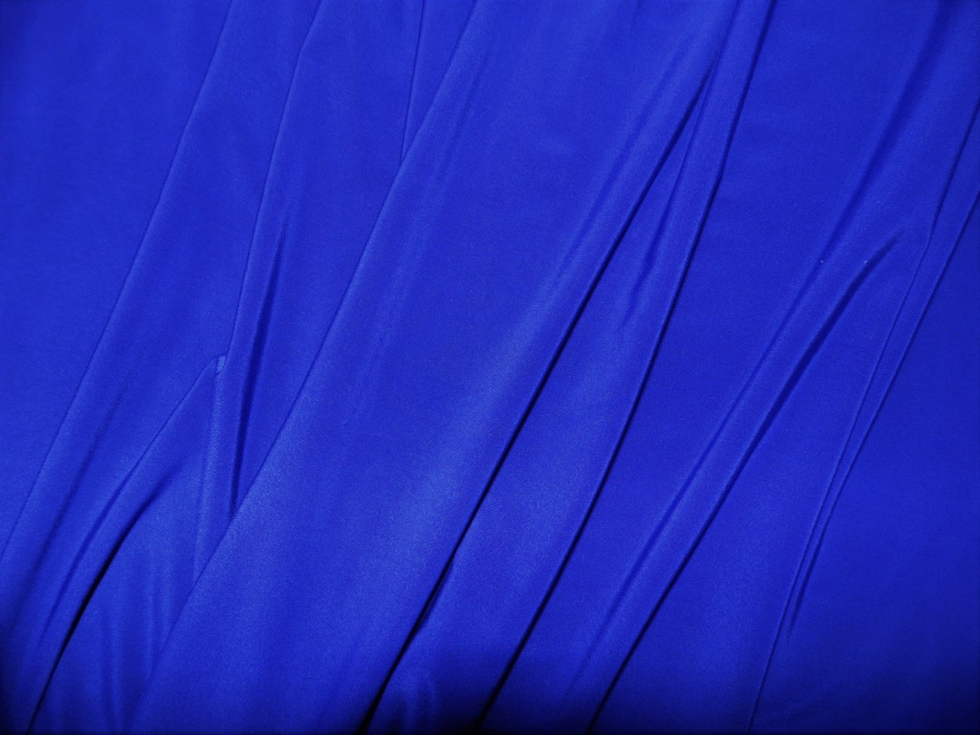 Royal Blue Light Weight 4 Way Stretch Polyester Spandex Lining Fabric ...