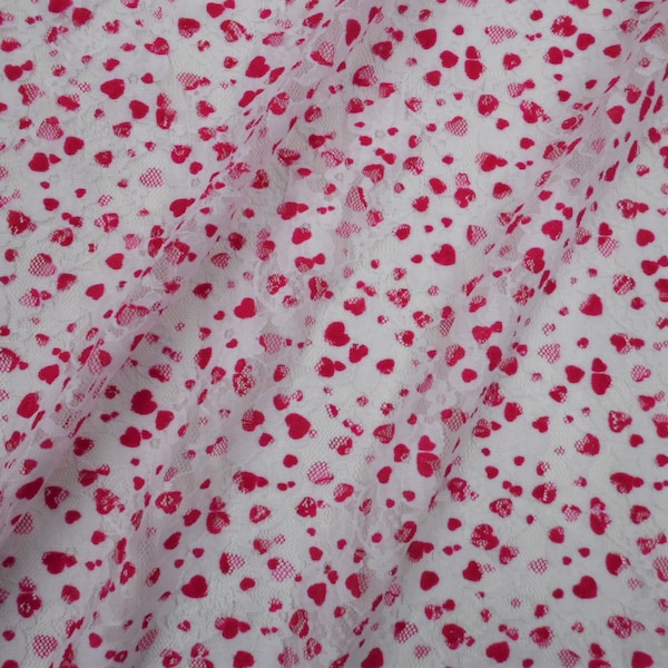 Heart Lace Fabric - Etsy