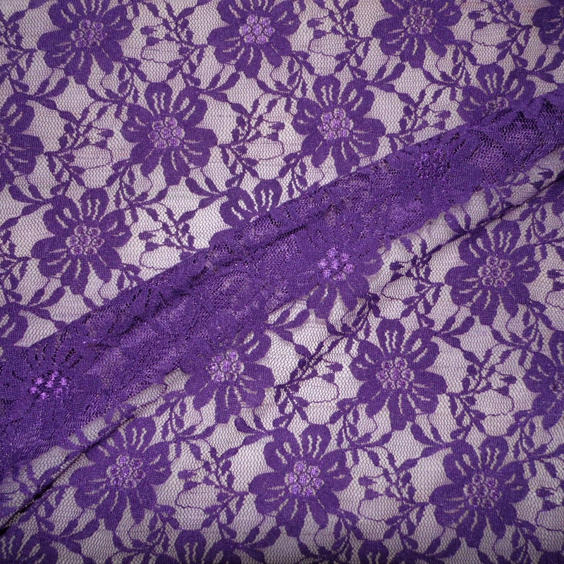 Purple Lace Fabric - Etsy