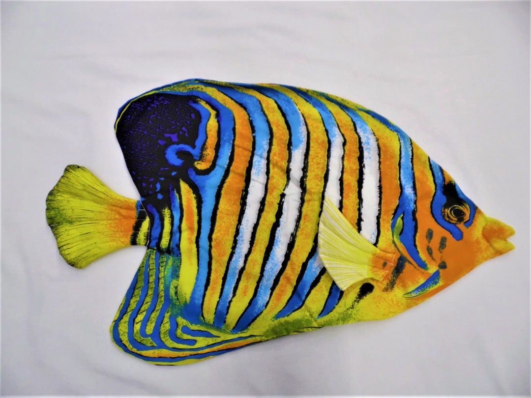 Royal Angelfish Shaped 21 X 32 Inch Unstuffed Pillow Shell - Etsy