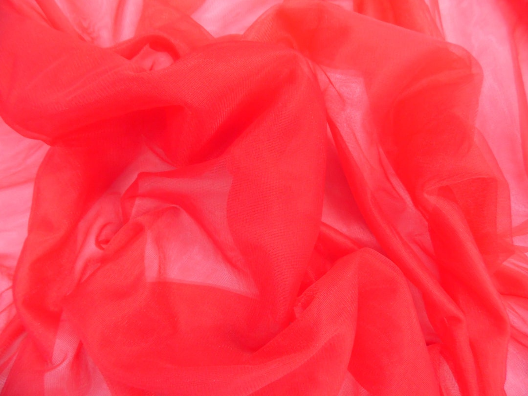Red 15 Denier Tricot 108" Wide Sheer Stretch Fabric by the Yard - Etsy