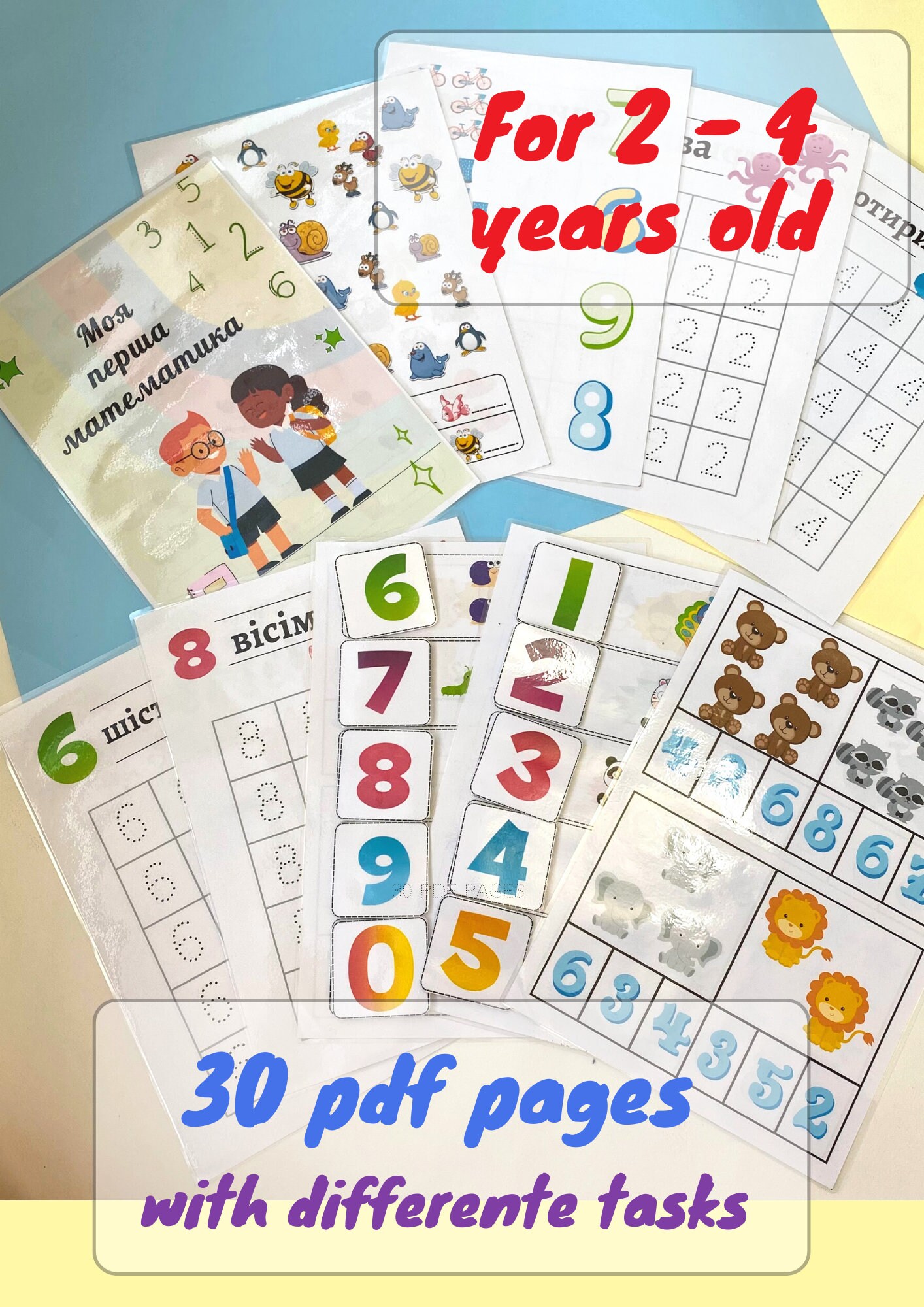 Number Busy Book Counting Busy Book Digital Toddler Book - Etsy