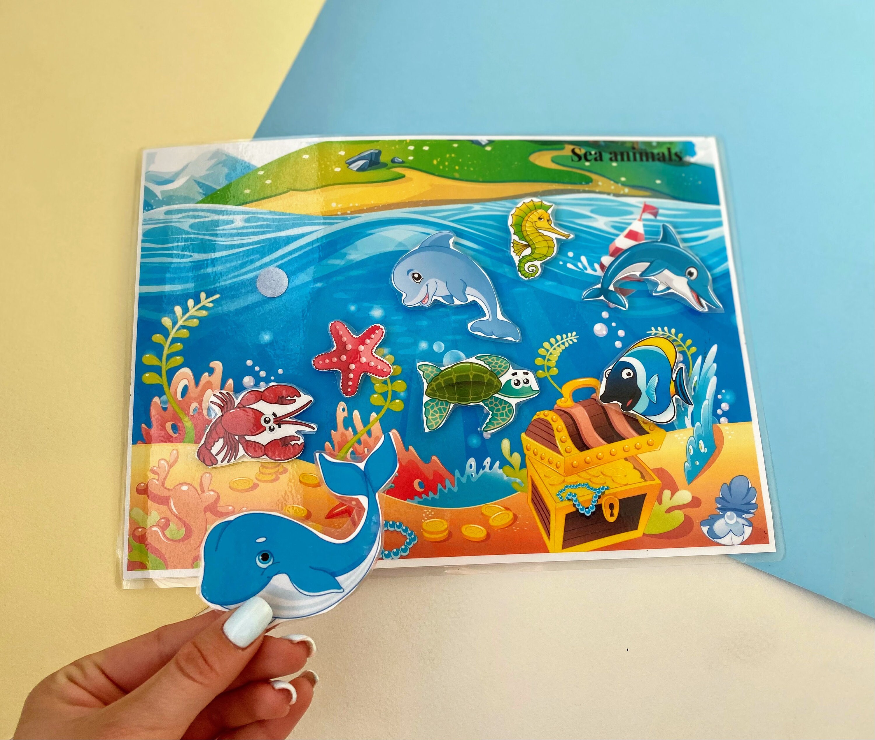 Animal Book Bundle Sea Animals Coloring Pages Shadow - Etsy