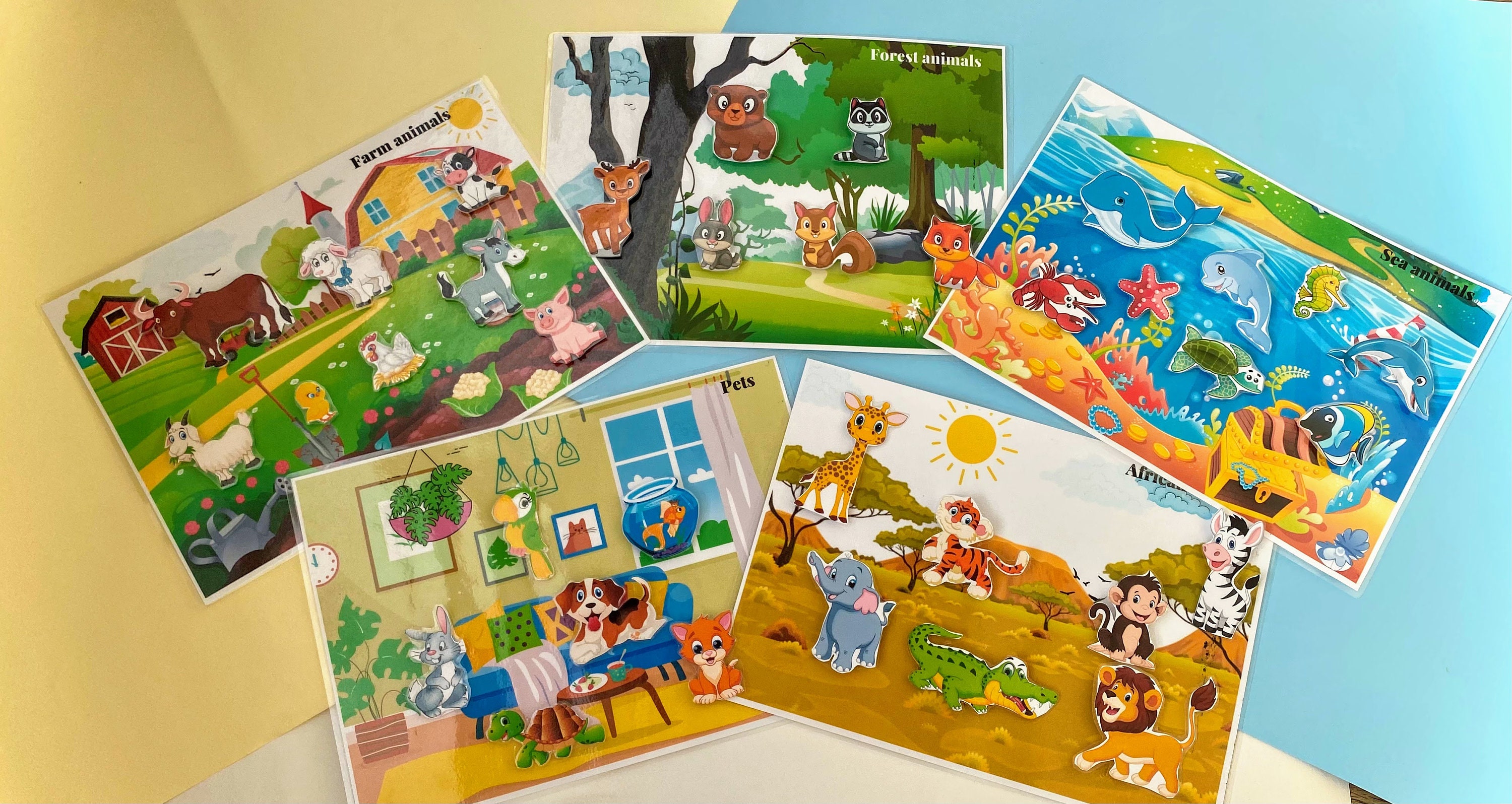 Animal Book Bundle Sea Animals Coloring Pages Shadow - Etsy