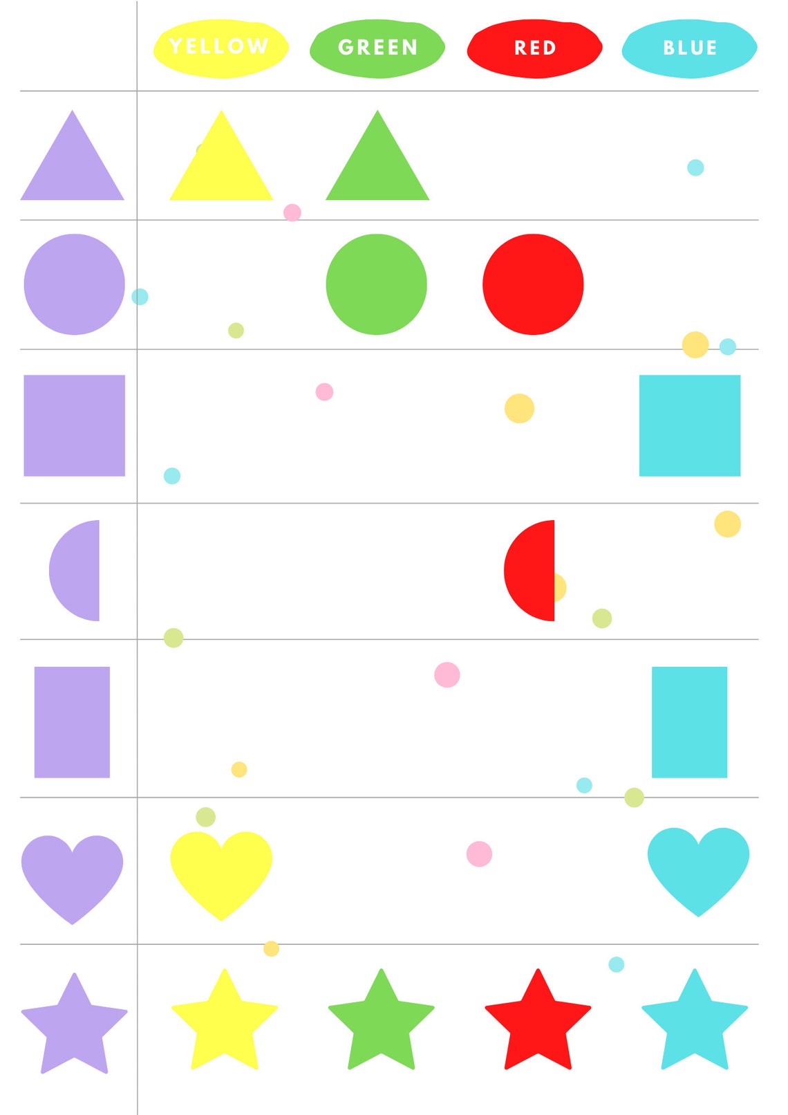 Printable Colorful Sudoku Activity With Shapes Education - Etsy