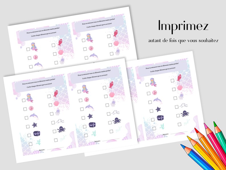 Mermaid Treasure Hunt, Printable Games for Birthday Activities ...