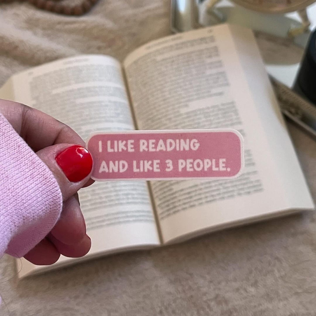 I Like Reading Sticker - Etsy