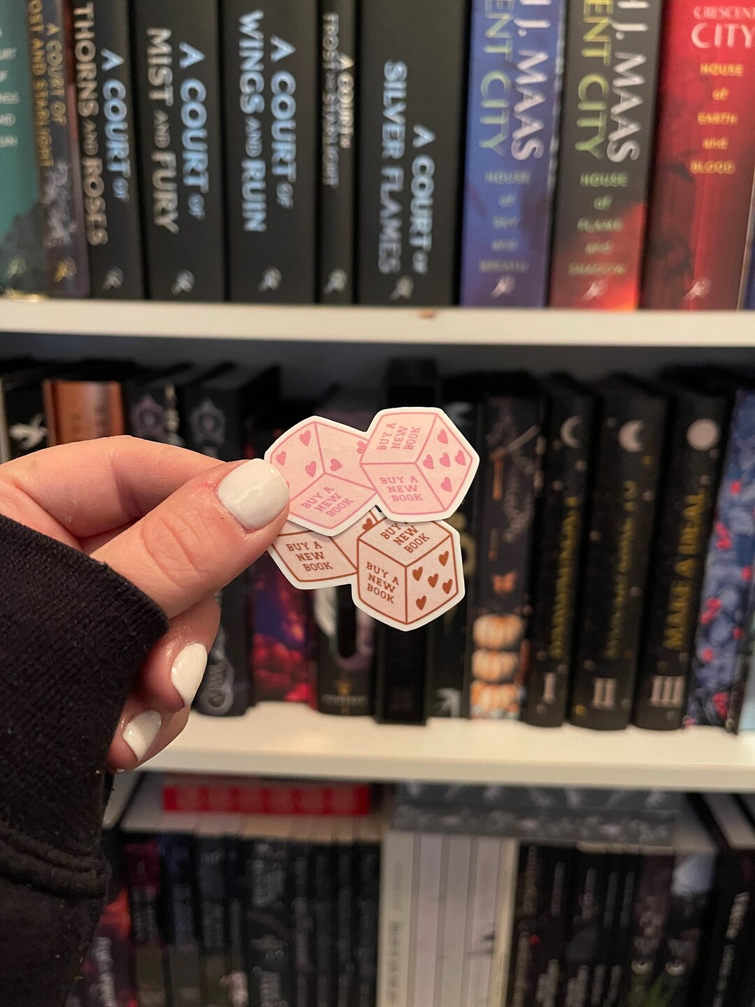 Book Dice Sticker - Etsy