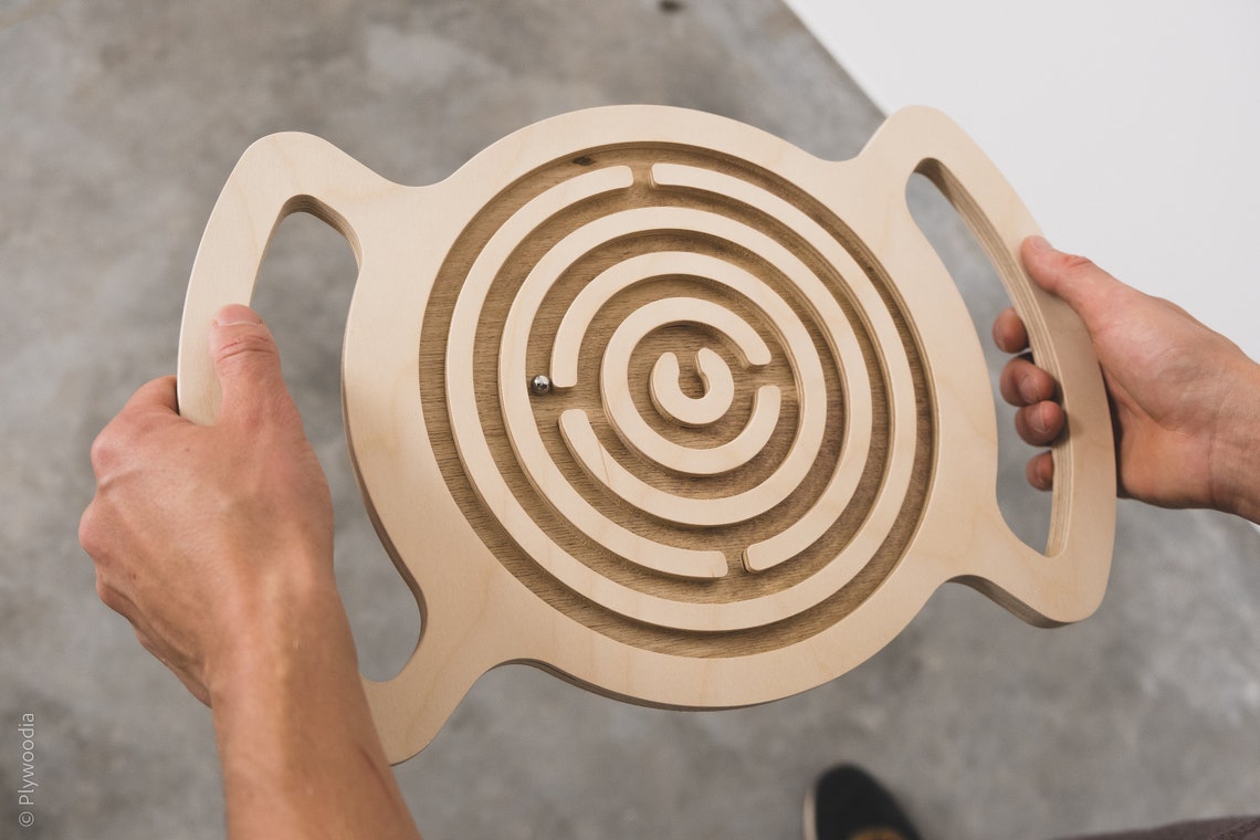 Wooden Labyrinth Toy, Educational Montessori Wood Game, Eco Friendly ...