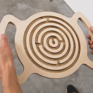 Wooden Labyrinth Toy, Educational Montessori Wood Game, Eco Friendly ...