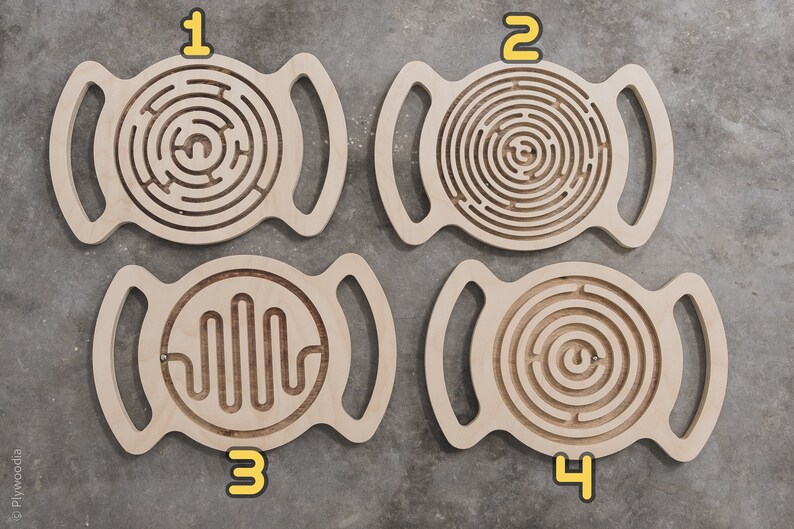 Wooden Labyrinth Toy, Educational Montessori Wood Game, Eco Friendly ...