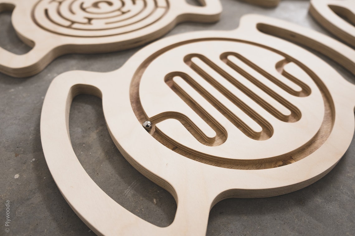 Wooden Labyrinth Toy, Educational Montessori Wood Game, Eco Friendly ...