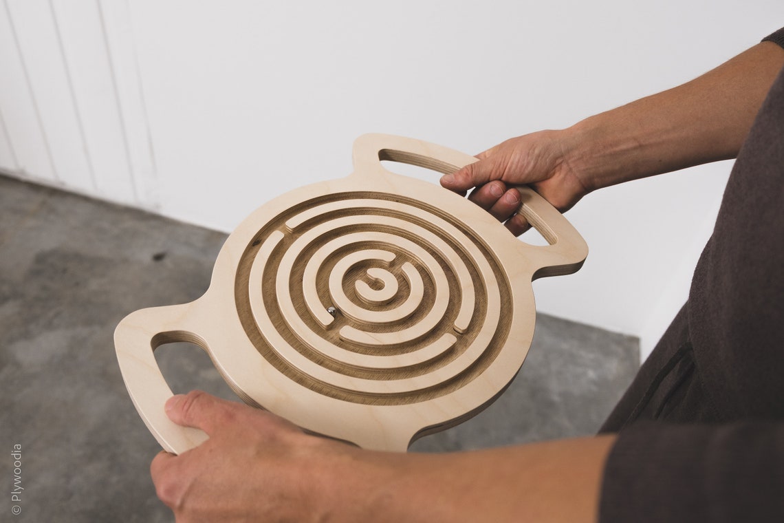 Wooden Labyrinth Toy, Educational Montessori Wood Game, Eco Friendly ...