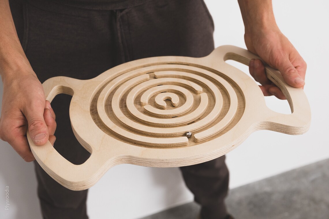 Wooden Labyrinth Toy, Educational Montessori Wood Game, Eco Friendly ...