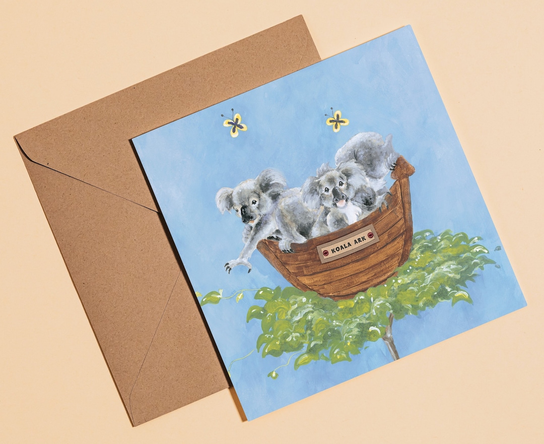 Koala Ark Koala Greetings / Birthday Card Square Australian Koala Bear ...