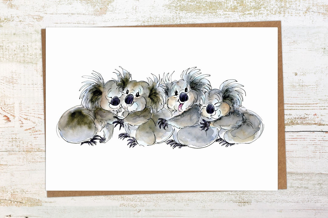 Koala Hugs - Australian Koalas Greetings Card - Get Well Soon ...