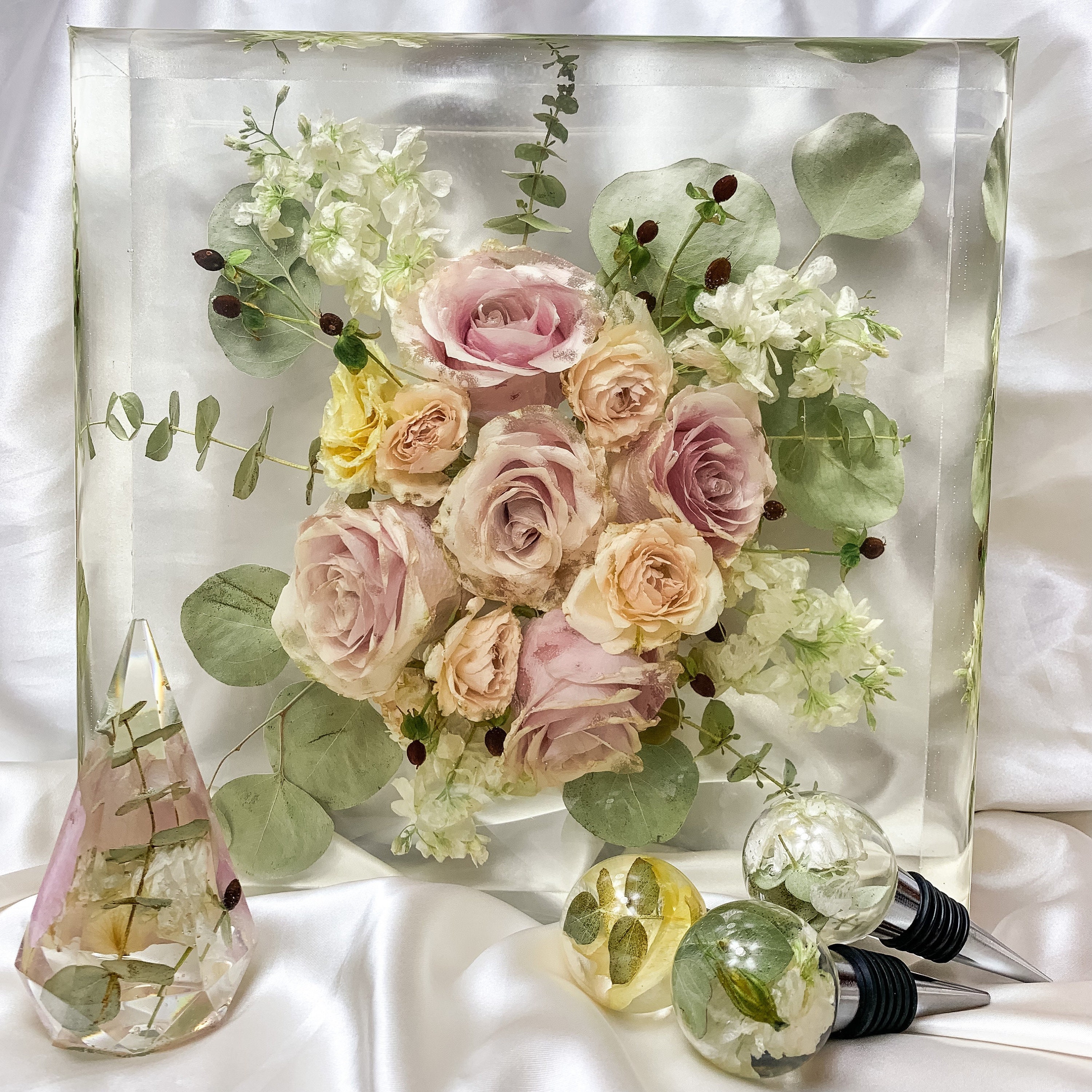 10x10” Resin Flower Preservation Block - Etsy