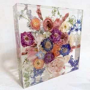 10x10” Resin Flower Preservation Block - Etsy