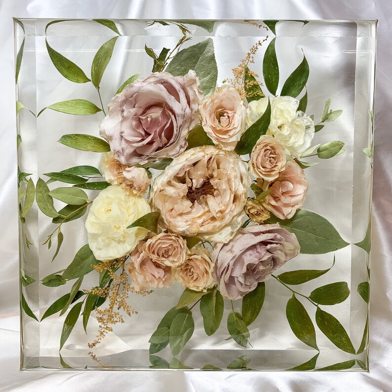 10x10 Resin Flower Preservation Block - Etsy