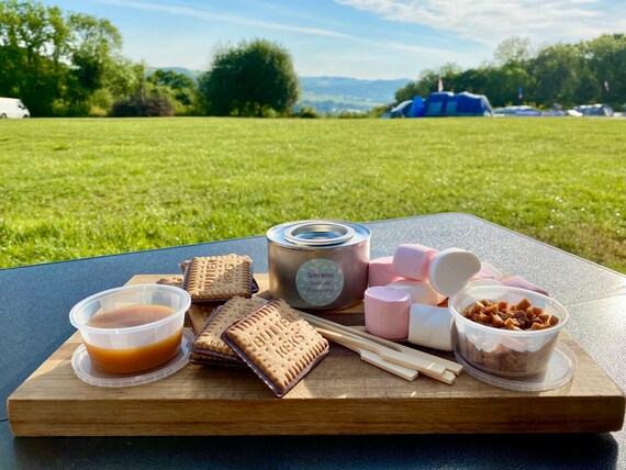 Smores Kit With Dipping Sauce and Mini Fudge Pieces. Toasting - Etsy UK