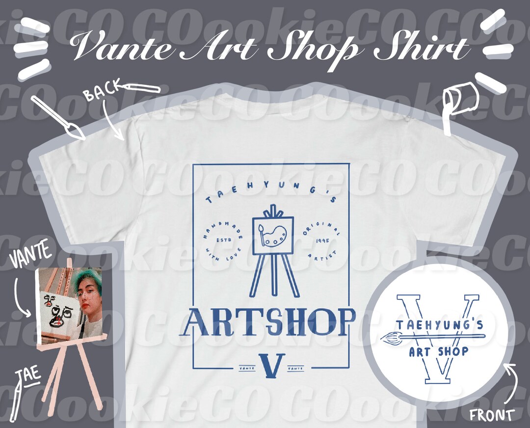 BTS Taehyung's Art Shop VANTE V Kpop Tshirt - Etsy