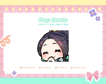Cute Animated Valorant Sage Giggle Emote for Twitch, Youtube and ...