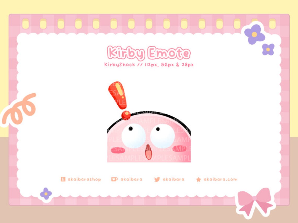 Kirby Shock Emote | Twitch/discord - Etsy