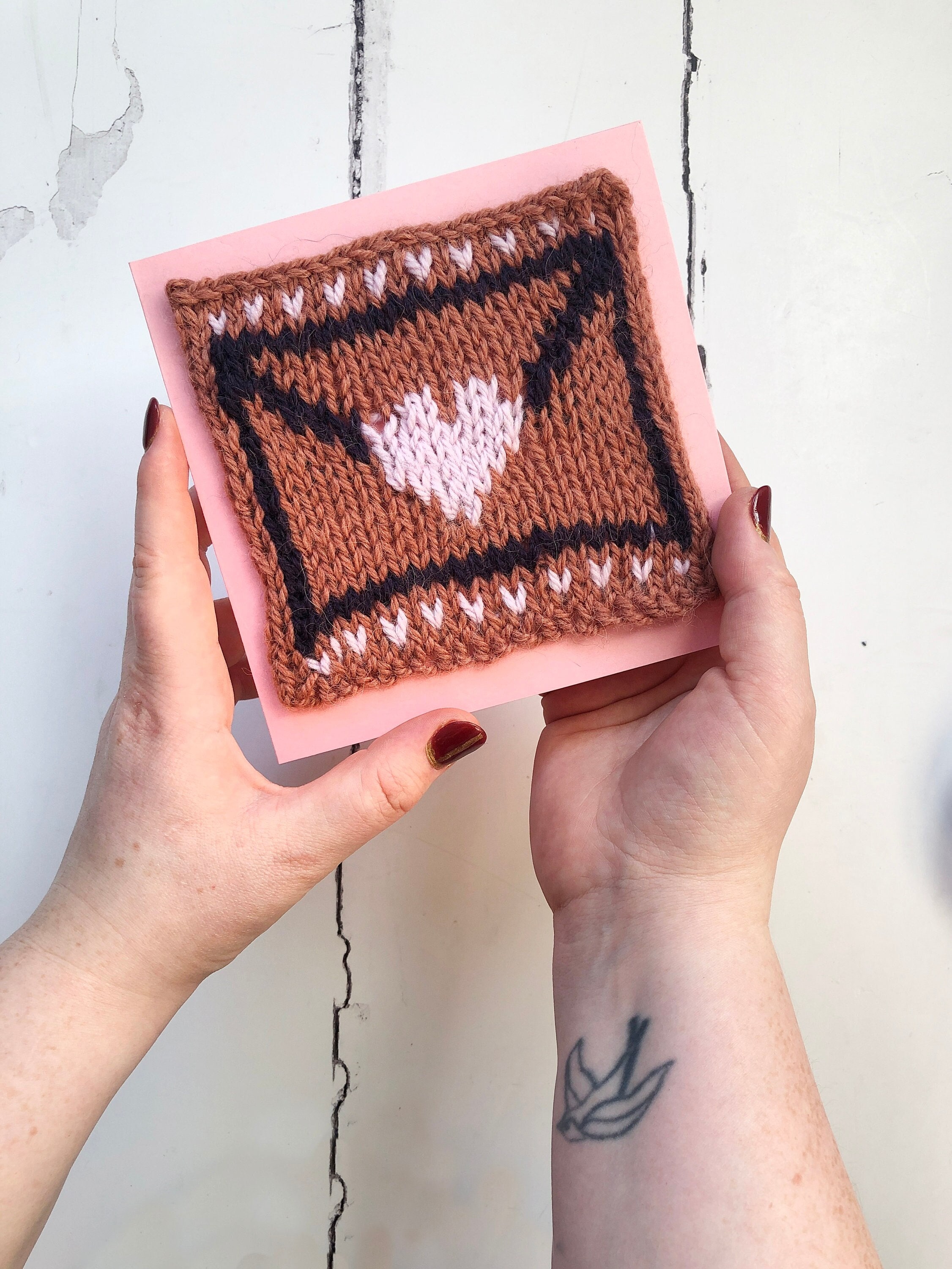 February Colourwork Knitting Patterns - Lovehearts Love Letter Heart ...