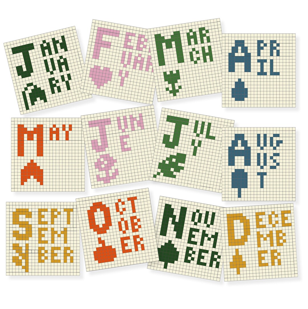 Month Blocks and Blanket Construction Instructions - Etsy