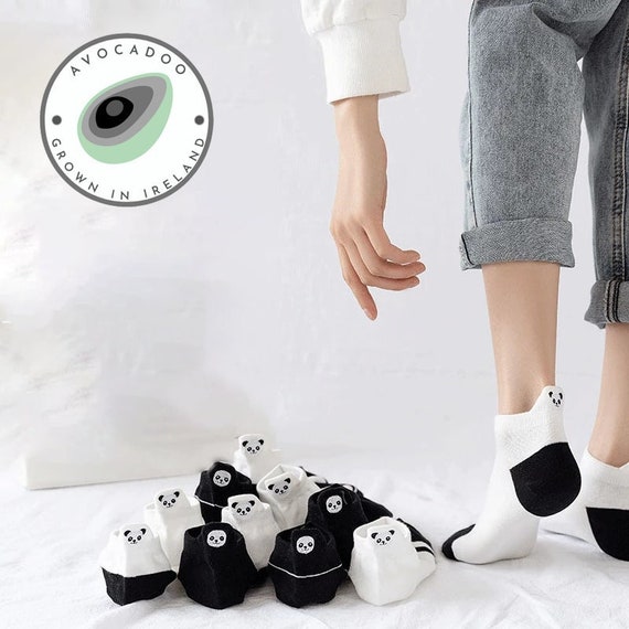 Cute Embroidered Panda Ankle Socks Women's Gift Socks - Etsy
