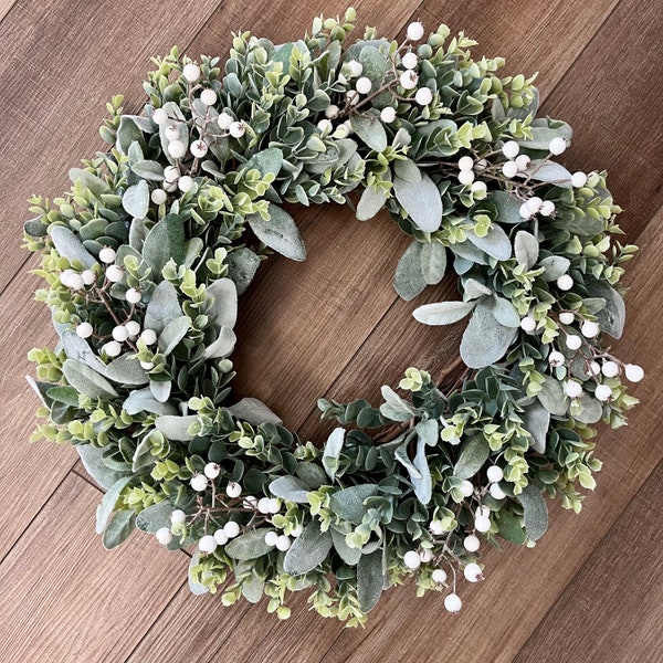 White Berry Wreath - Etsy