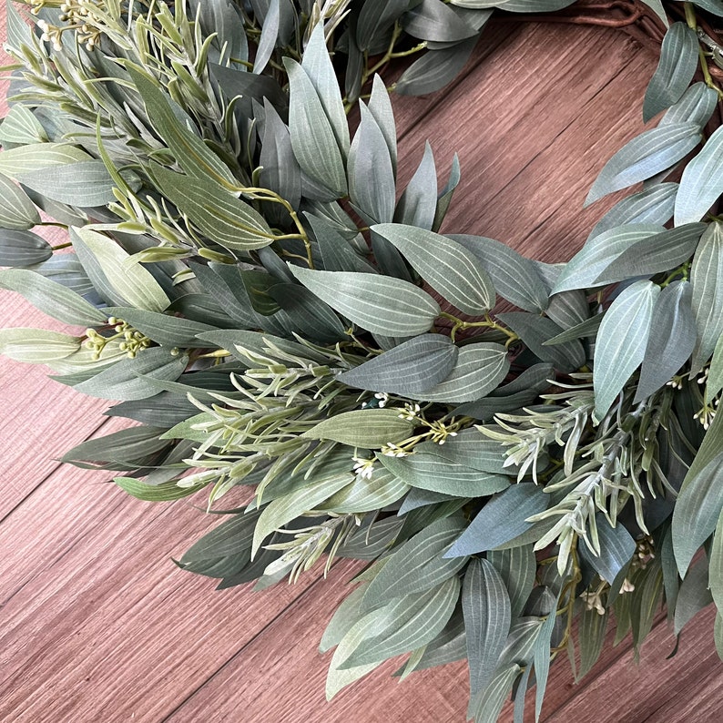 All Seasons Greenery Front Door Wreath Year Round Front Door - Etsy