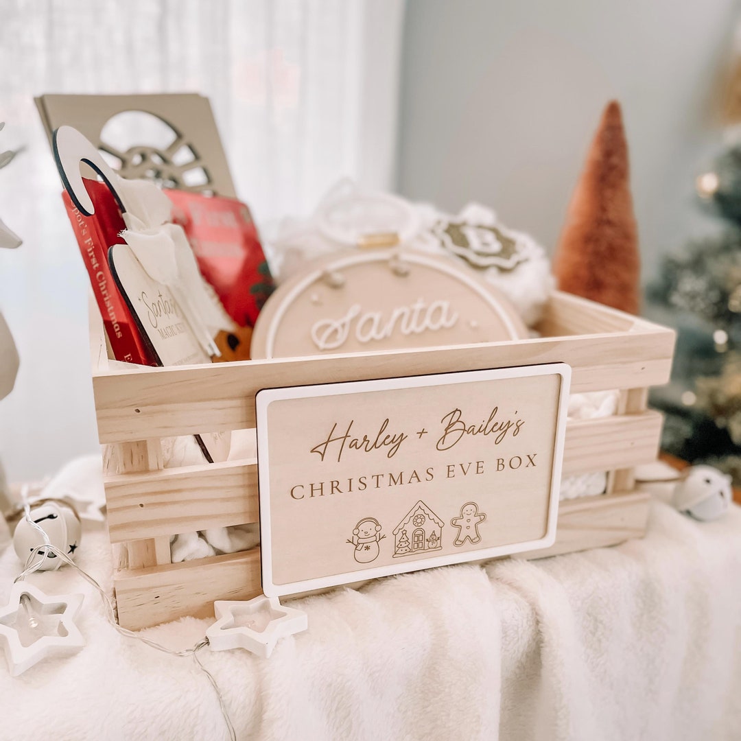 Personalised Christmas Eve Box Sign | PLAQUE ONLY | Christmas Crate ...