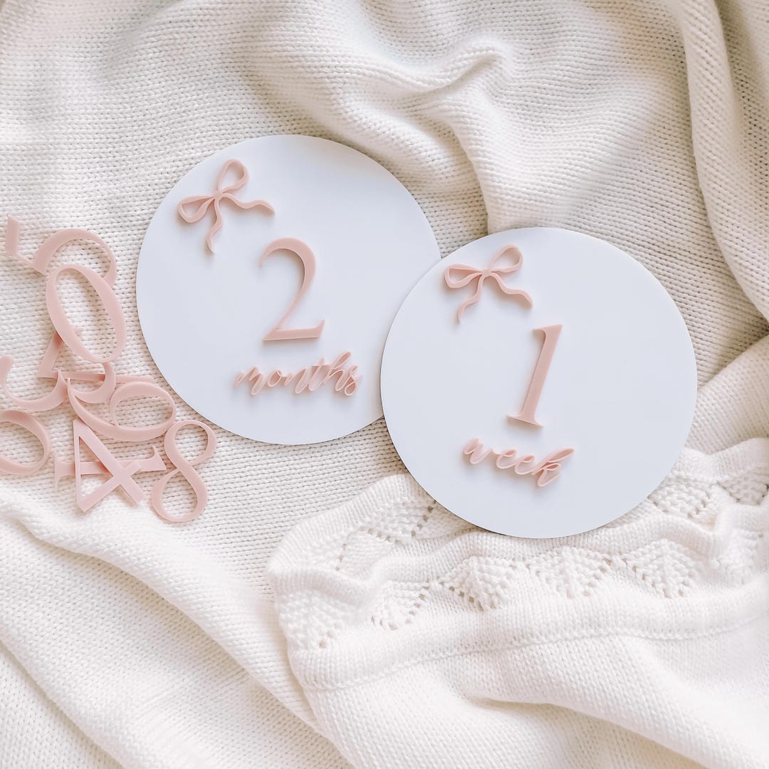 Acrylic Baby Milestone Set: Interchangeable Discs, Photo Prop - Etsy