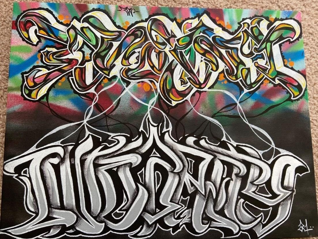 Custom Graffiti Canvas sizes Vary - Etsy